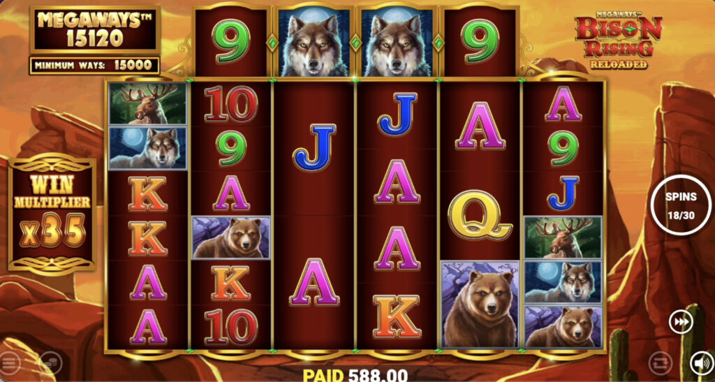 Bison Rising Reloaded Megaways(バイソンライジングリローデッド メガウェイズ)の攻略 – 無料デモプレイ ...